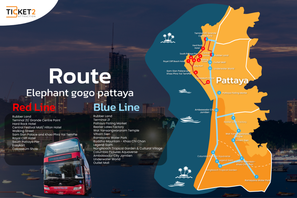 Buy ticket for Elephant Hop-on Hop-off Bus Tour in Pattaya ...