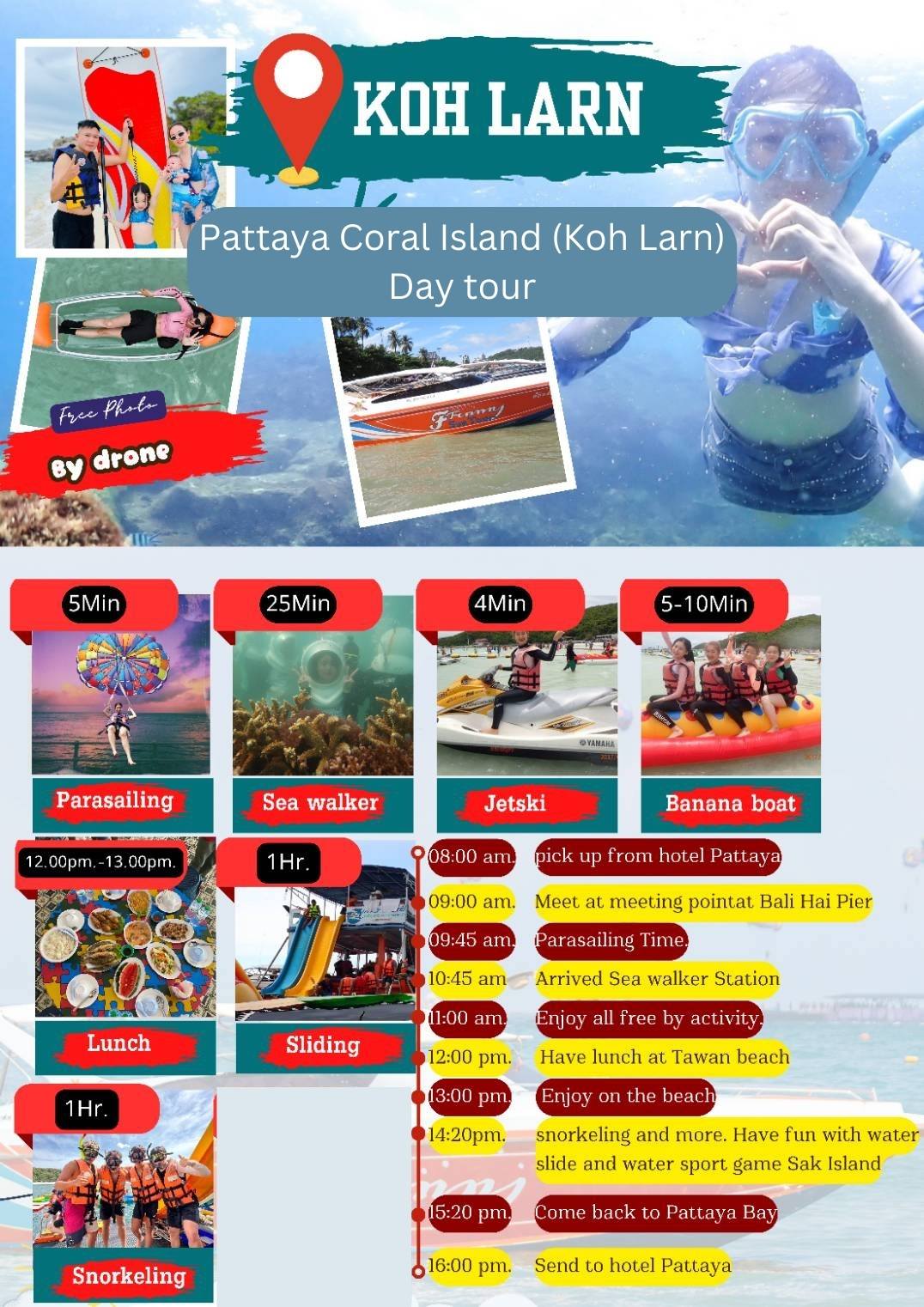 Coral island tour pattaya with Beach Activities in Pattaya - Ticket2Attraction